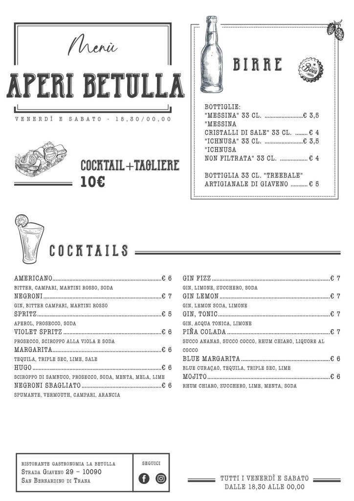 Apericena - Ristorante Gastronomia La Betulla